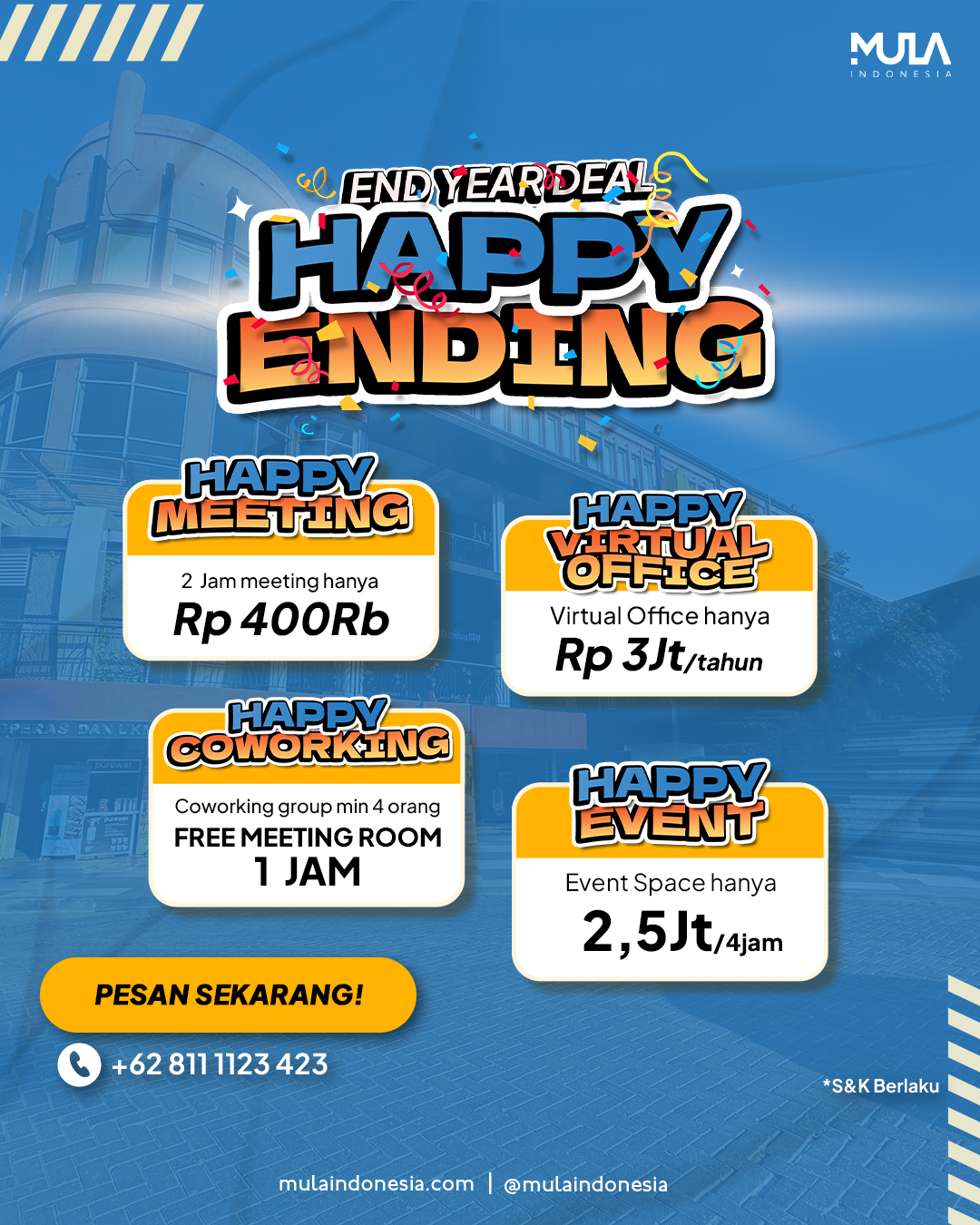 PROMO EVENT SPACE KHUSUS DESEMBER – MULA Indonesia